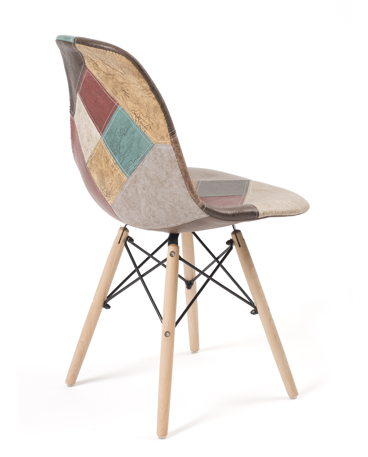 Chaise scandinave patchwork NADIR - Lot de 2 | Kayelles.com
