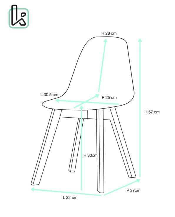 Chaise scandinave enfant JUBA - Lot de 2 | Kayelles.com