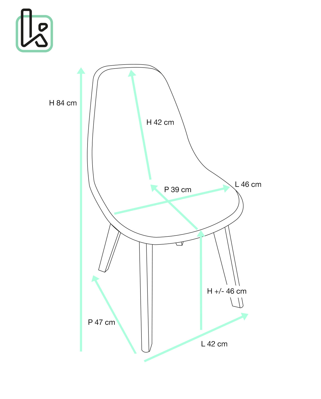Lot de 4 chaises scandinaves design NAO | Kayelles.com