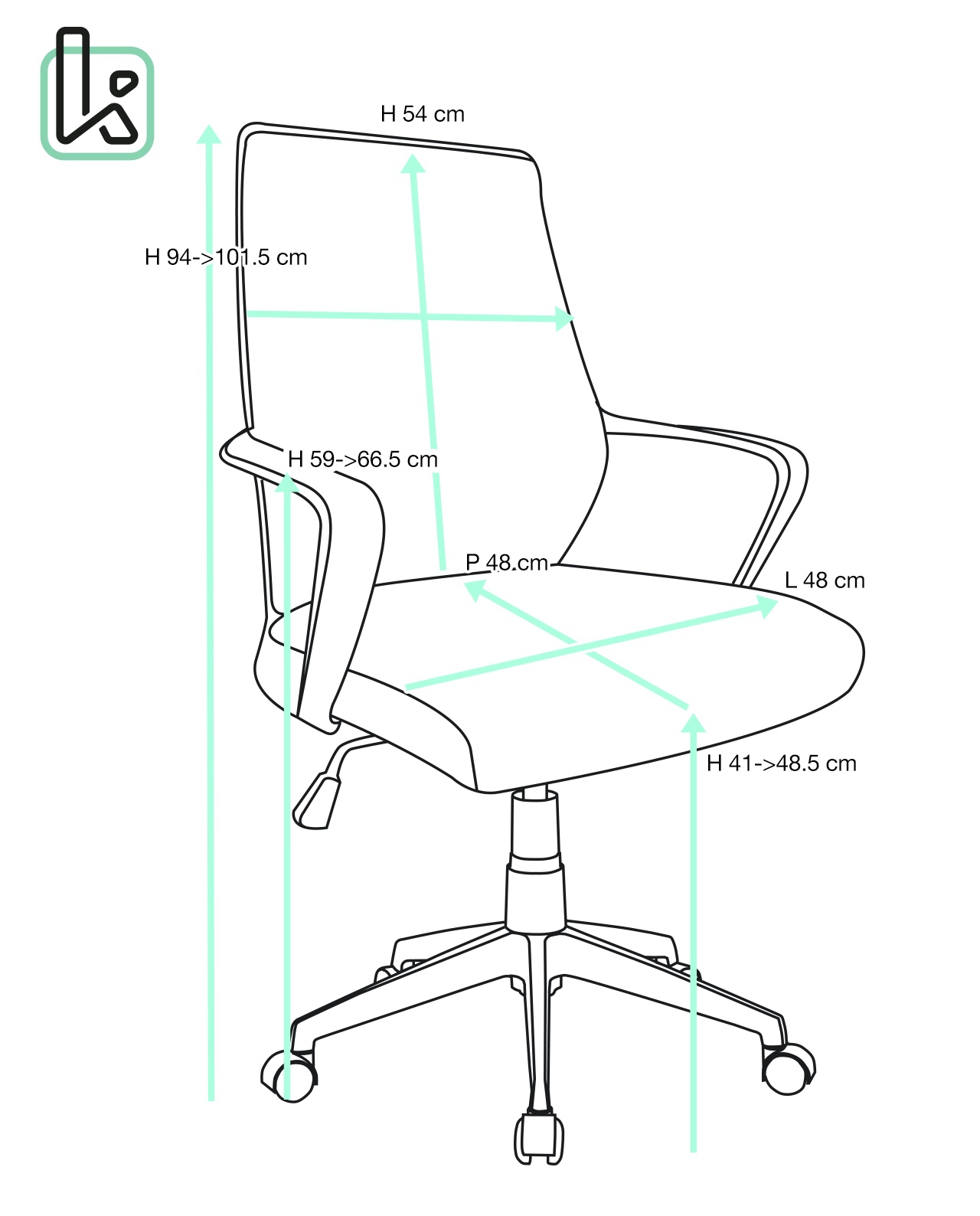Chaise de bureau ergonomique FEMI | Kayelles.com
