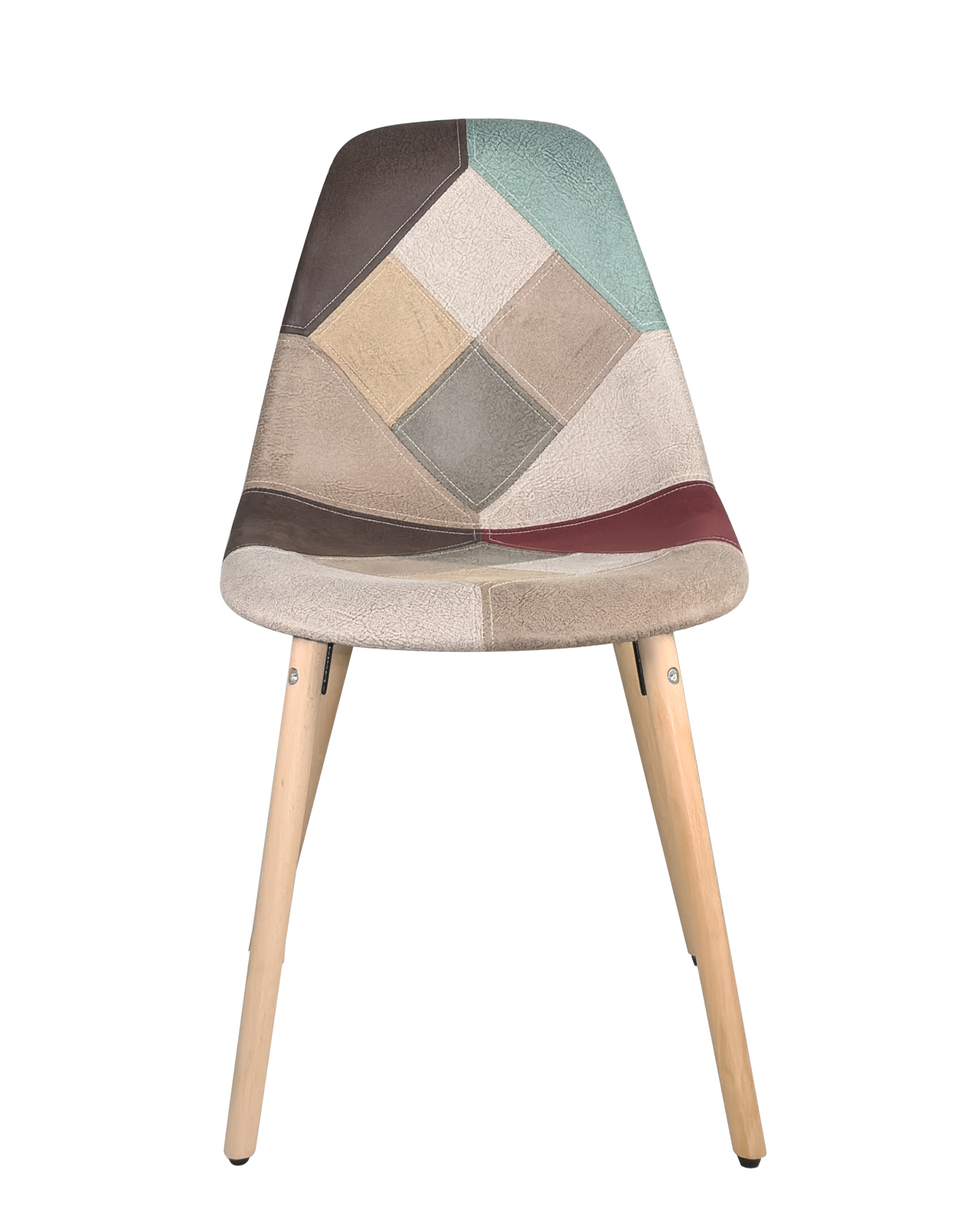 Chaise Patchwork ou marron antique NOVA - Lot de 2 | Kayelles.com