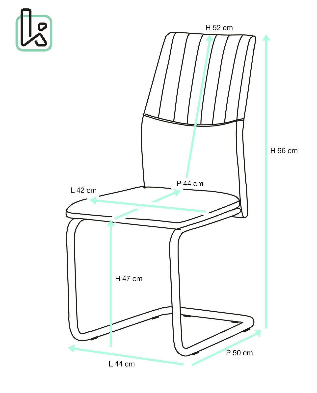 Chaise de salle à manger contemporaine design DINA - Lot de 2 ...