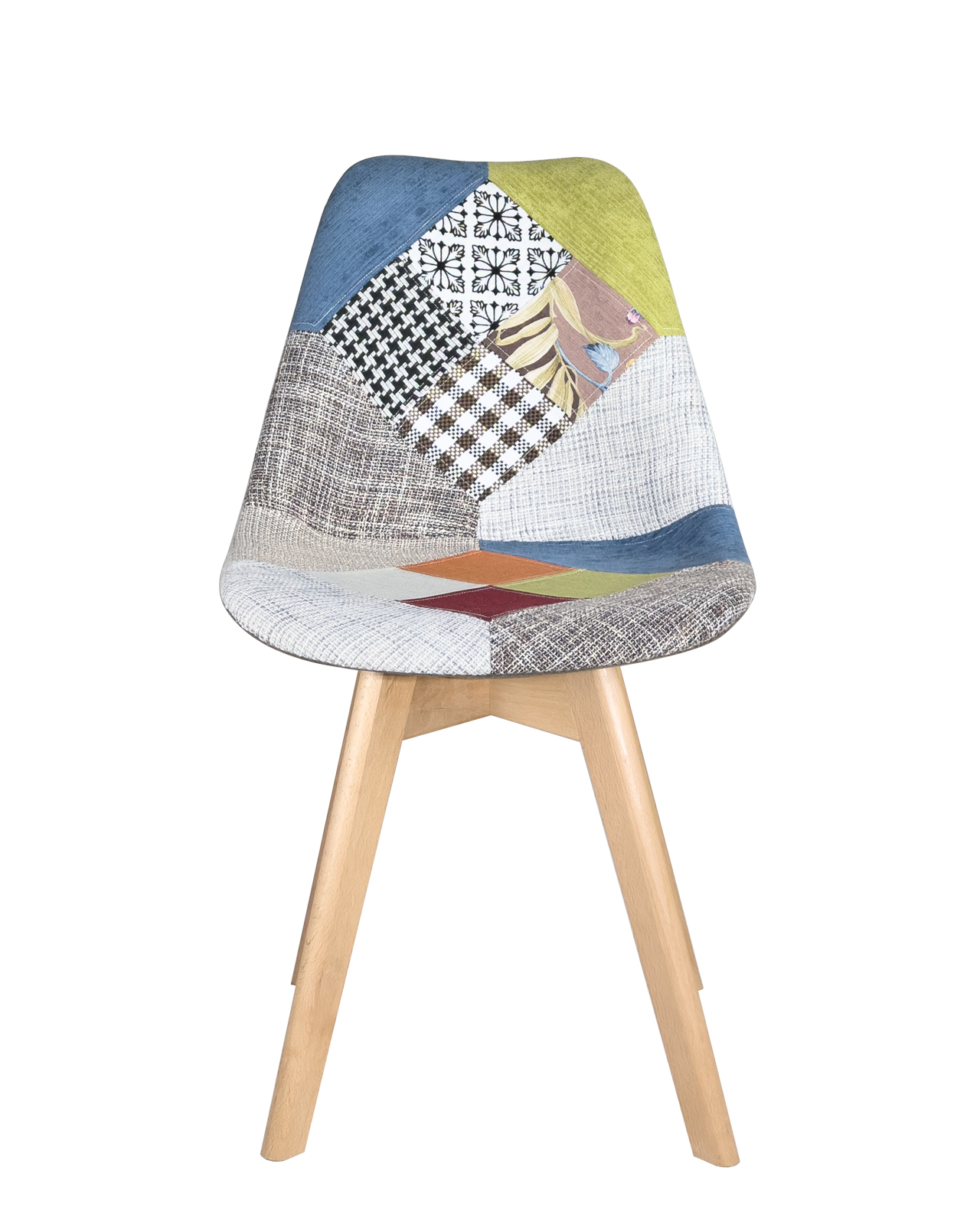 Chaise Patchwork simili cuir NOVA - Lot de 2 | Kayelles.com