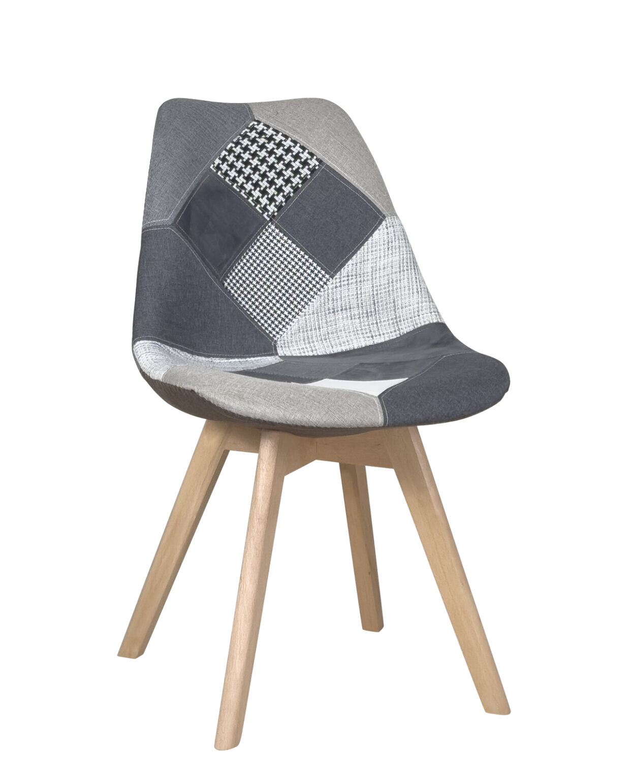 Chaises scandinaves patchwork LAO - Lot de 2 | Kayelles.com
